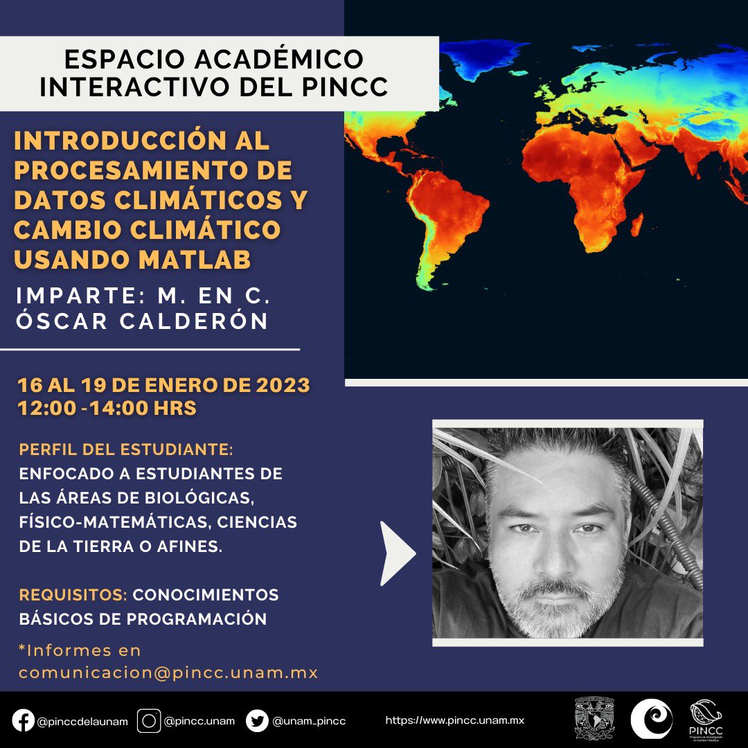 Introducción al procesamiento de datos climáticos y cambio climático usando Matlab - PINCC